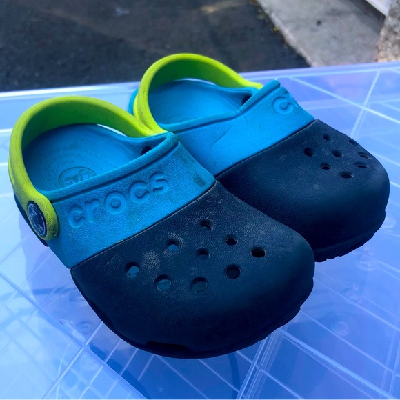 CROCS | Shoes | Crocs Toddler Clogs Little Kids Navyteal Sandals Size ...